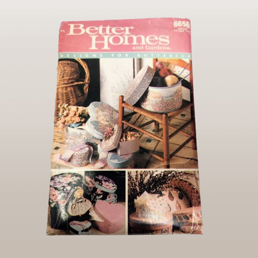 Better Homes Garden 6656 Sewing Pattern for 9 Hat Boxes, 3 Sizes, Uncut ...