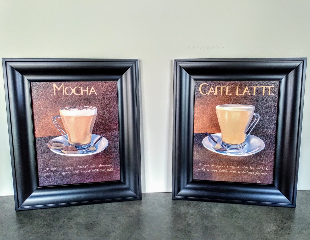 Large Kitchen Pictures Coffee Pictures in Frames MOCHA CAFFE - Etsy