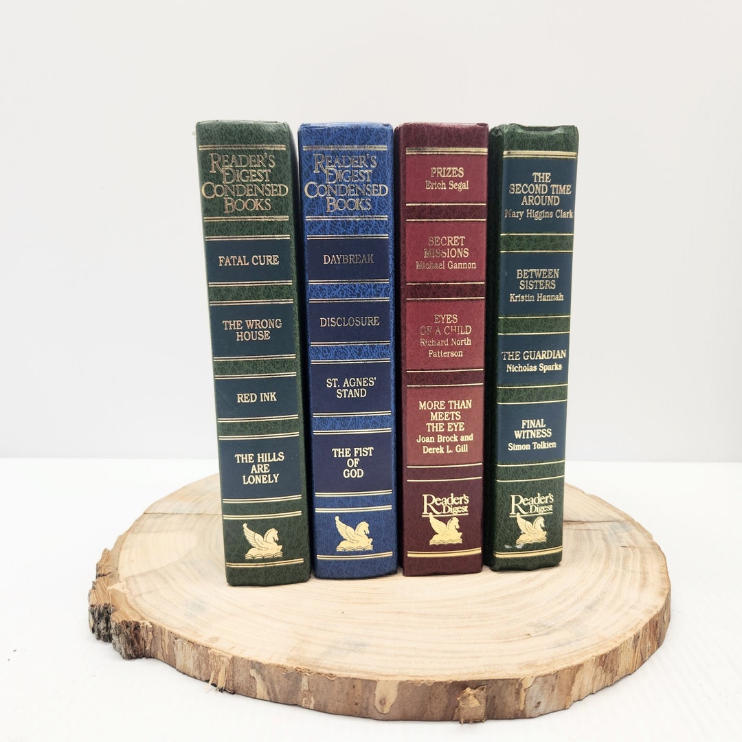 4 Condensed Readers Digest Books, Vintage Shelf Decor From the '90's 4 ...