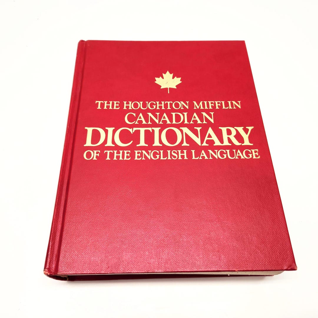 Houghton Mifflin Canadian Dictionary 1982 Large Thick Red Dictionary of ...