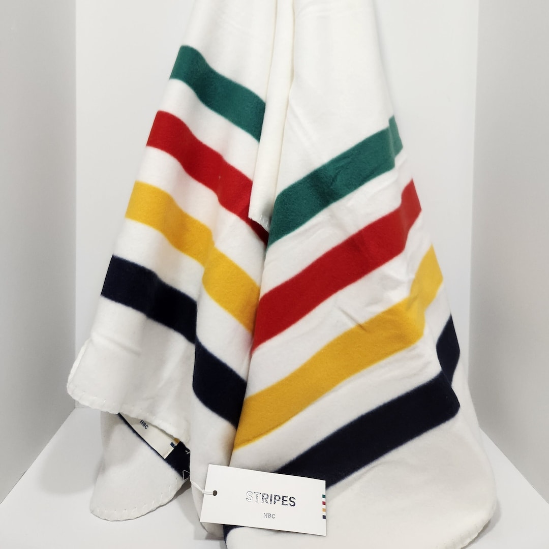 Hudson Bay Blanket, HBC Stripes, Fleece Throw Multi Stripe, HBC Canada ...