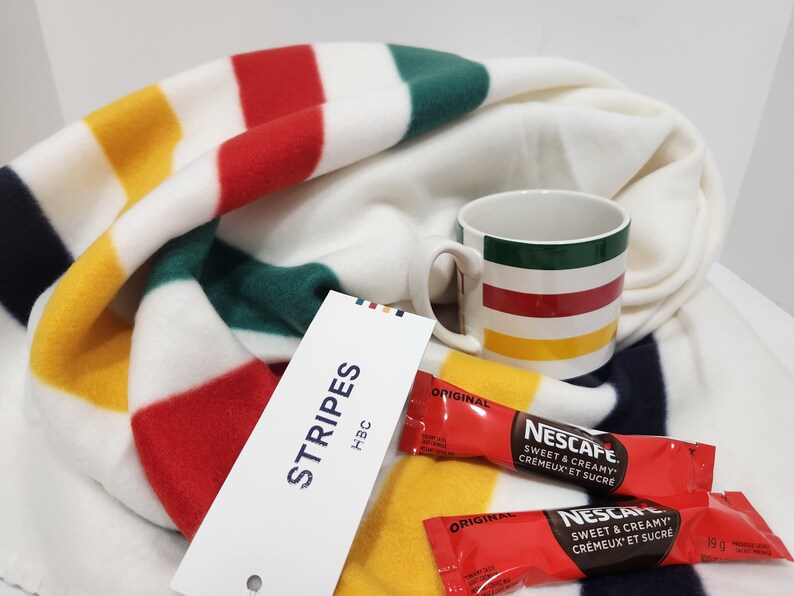 Hudson Bay Blanket HBC Stripes Fleece Throw Multi Stripe - Etsy