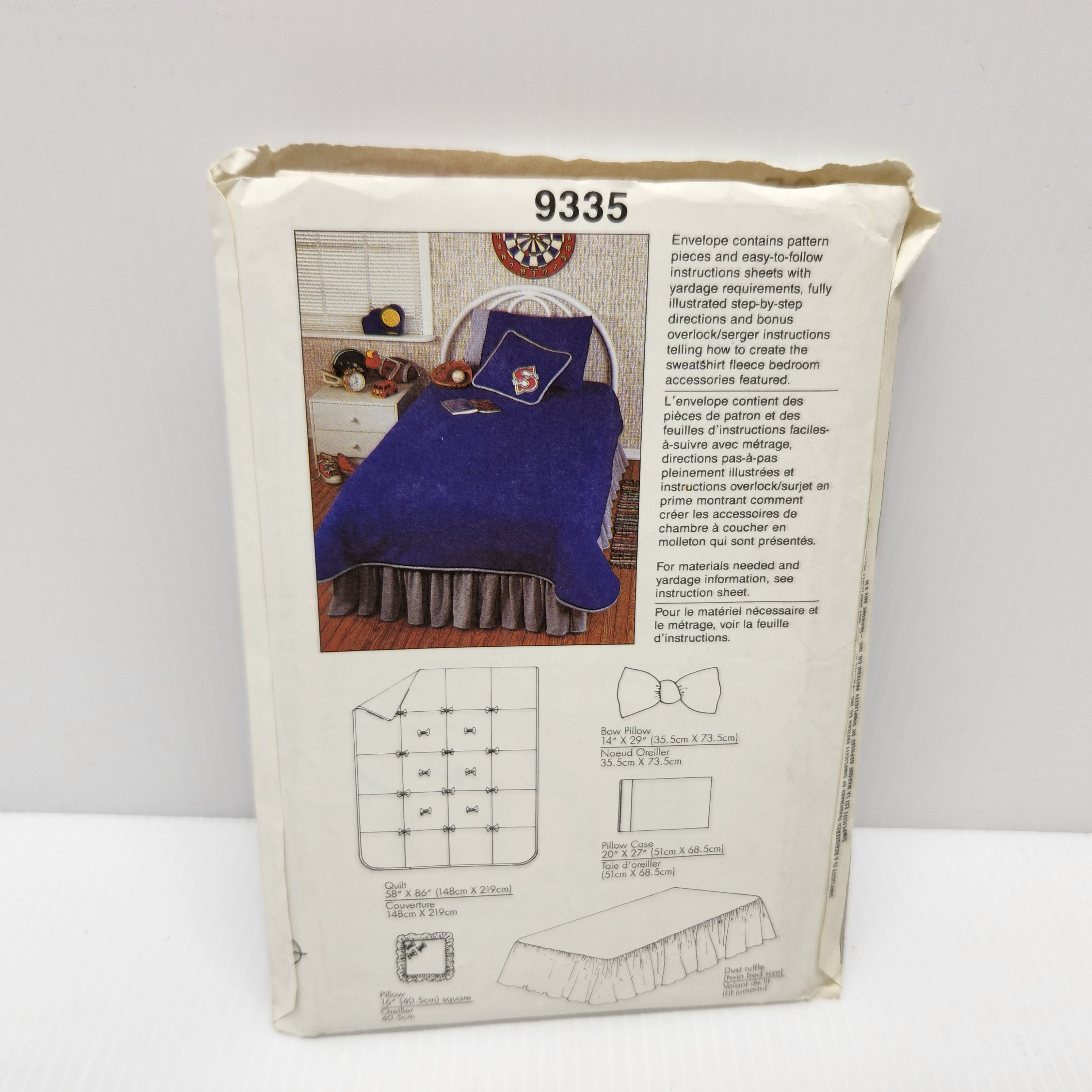 Simplicity House 9335 Sewing Pattern Easy Bedroom Accessories Retro ...