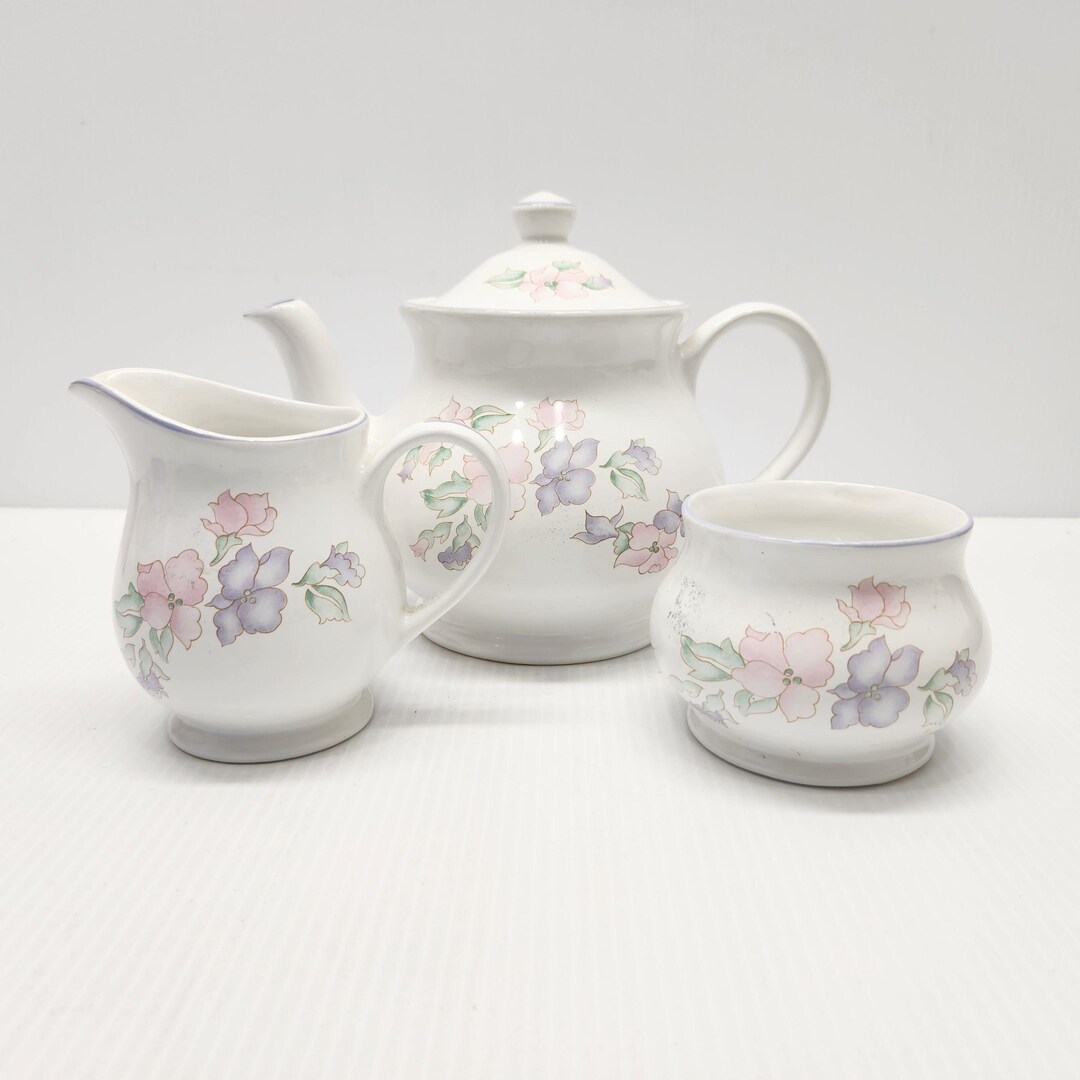 Sadler Tea Set, Sadler Romance Teapot, Creamer and Sugar Bowl 3 Piece ...