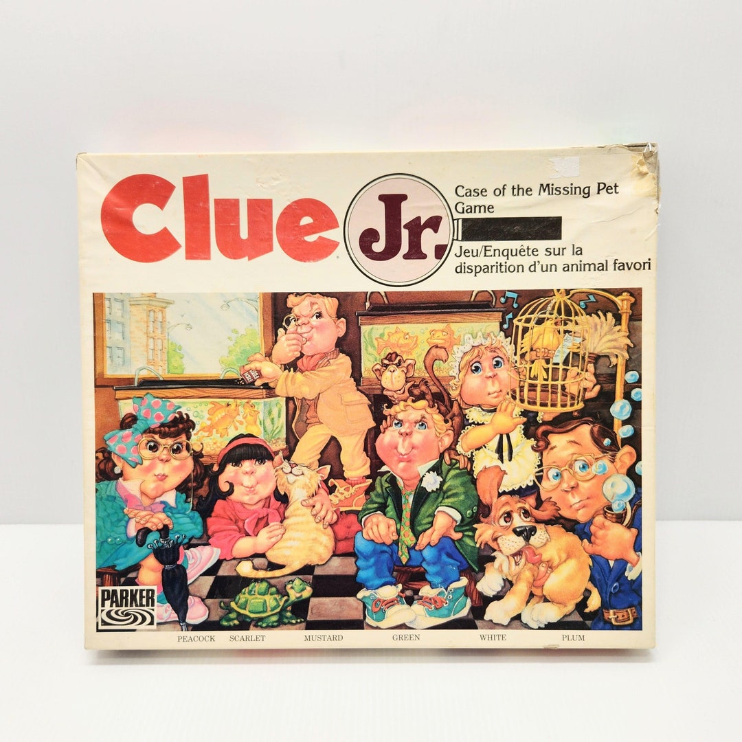 Clue Jr. Case of the Missing Pet, Vintage Board Game Parker Brother ...