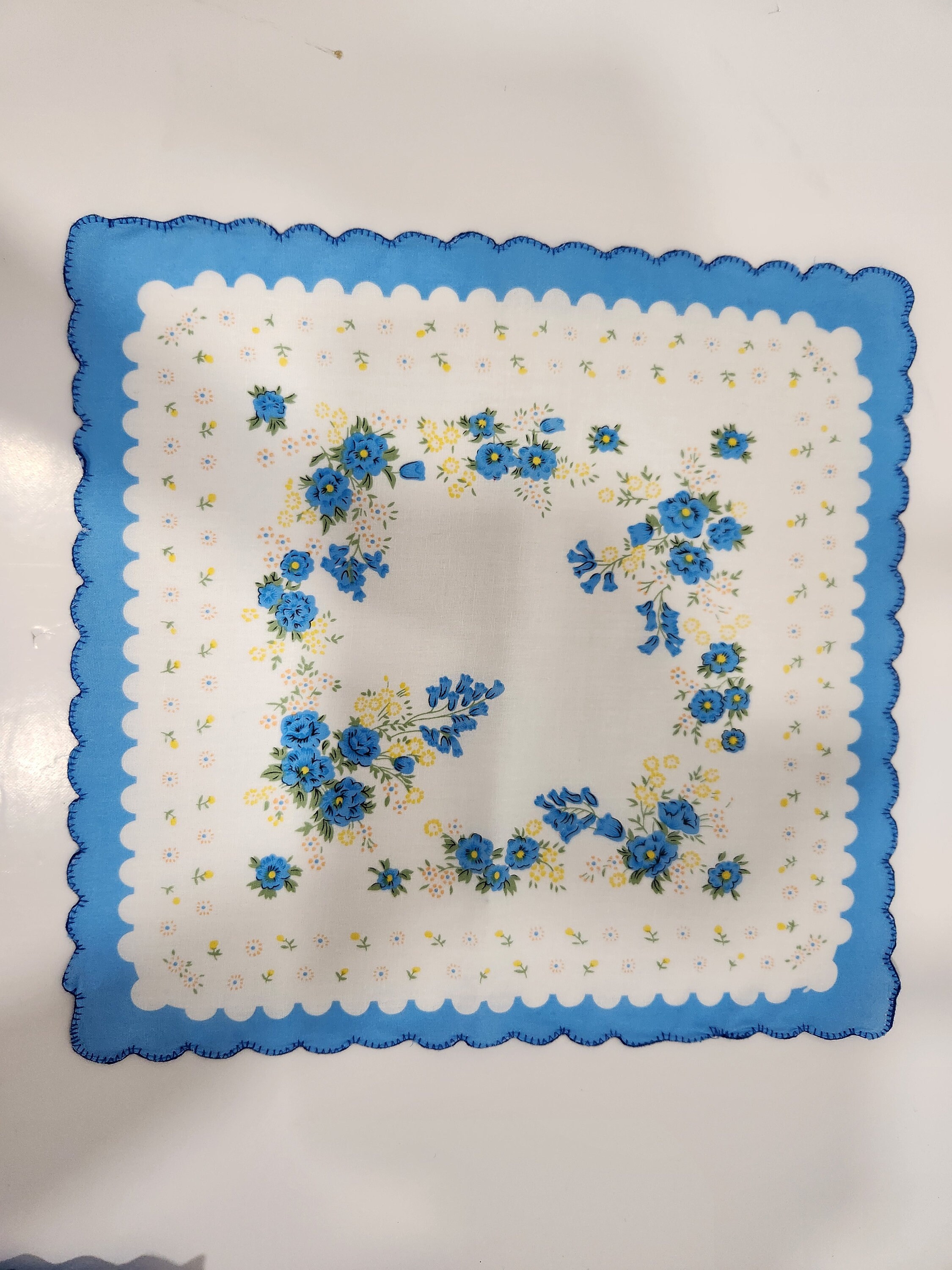 Cotton Handkerchief for Women Floral Hankies Vintage Style Flowered ...