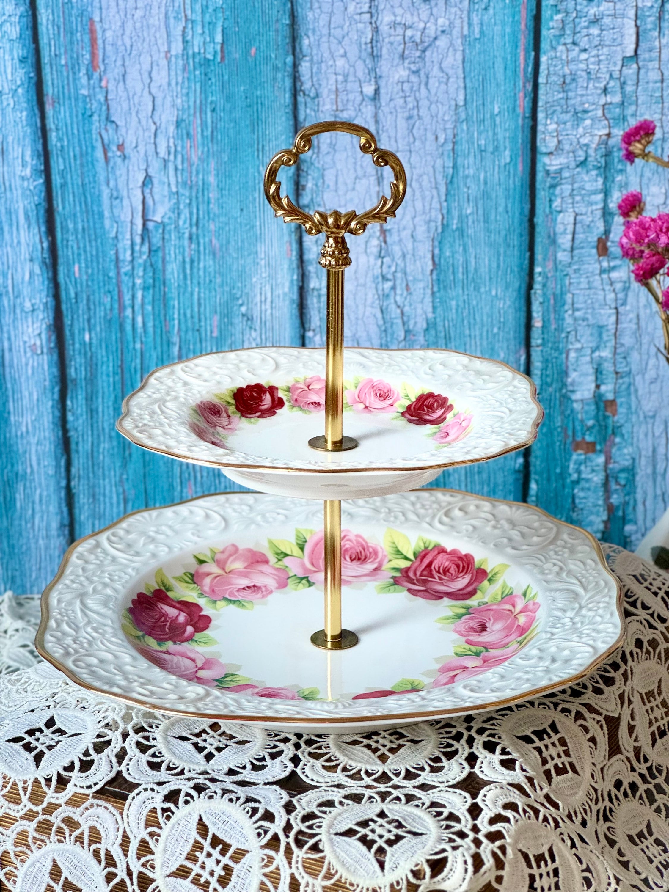 Bavaria Schumann Arzberg Germany Porcelain Cake Stand. - Etsy