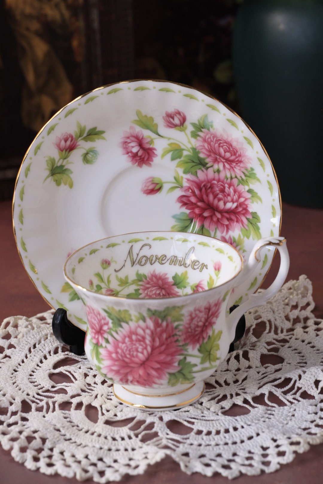Royal Albert Flower of the Month November Chrysanthemum Teaset - Etsy