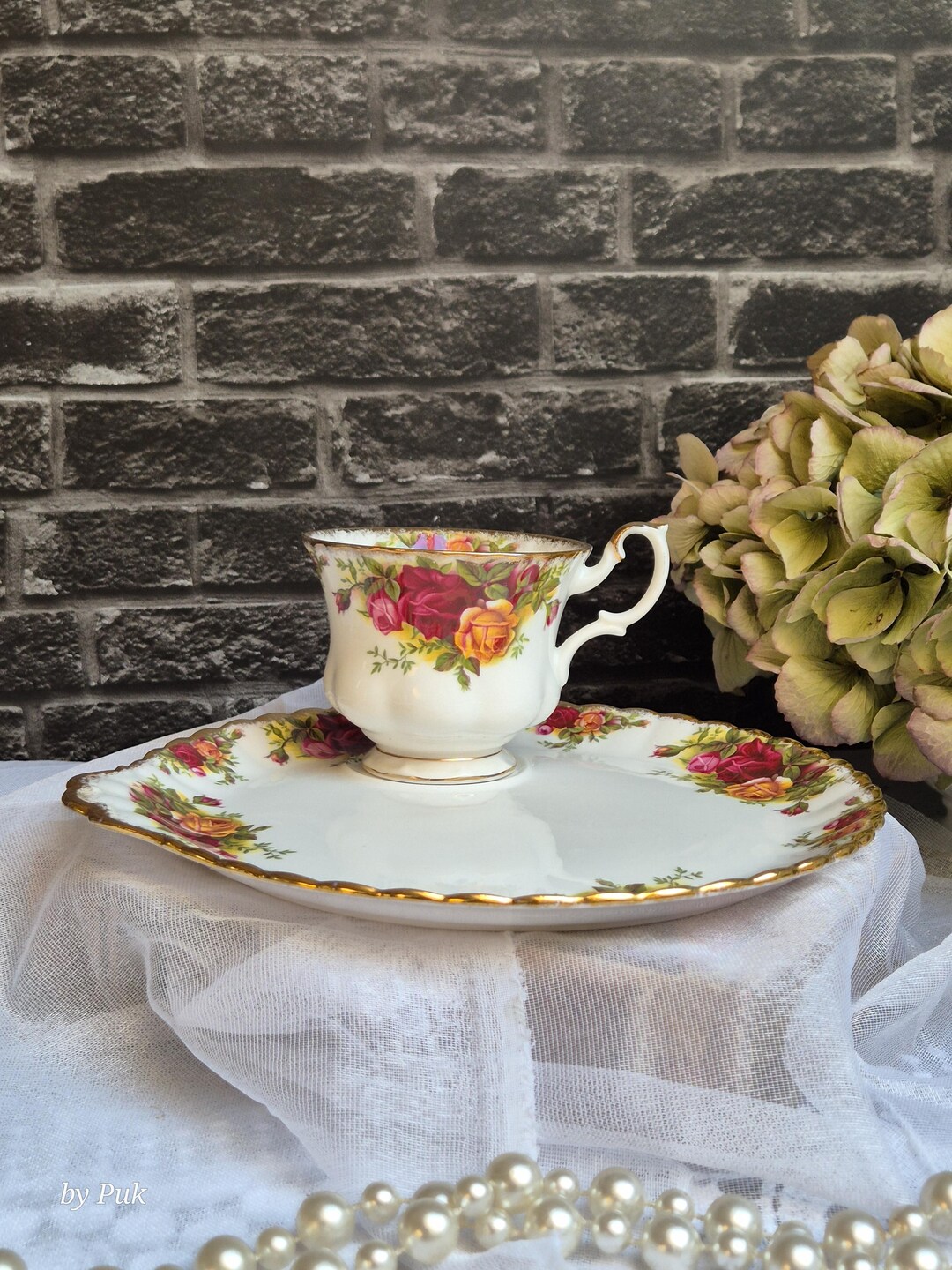 Royal Albert Old Country Rose Snack Set. - Etsy
