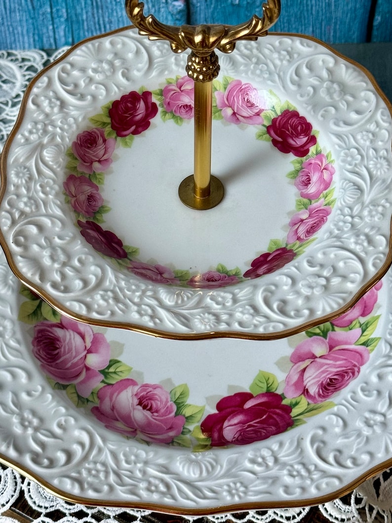 Bavaria Schumann Arzberg Germany Porcelain Cake Stand. - Etsy