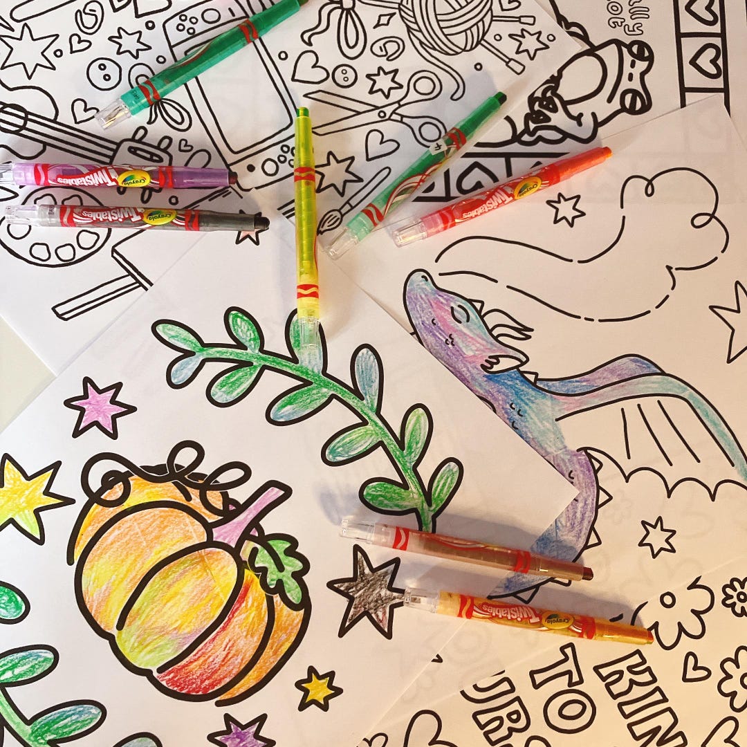 Colouring Pages, Colouring Book, Illustration, Art Print, Anxiety Help ...