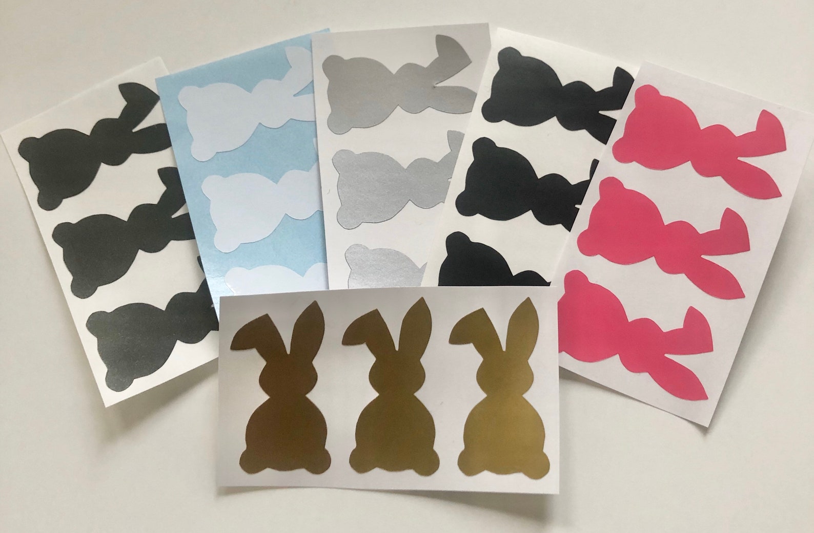 Pack of 6 Rabbit Bunnies Vinyl Decal Sticker Wine Glass Jam - Etsy UK
