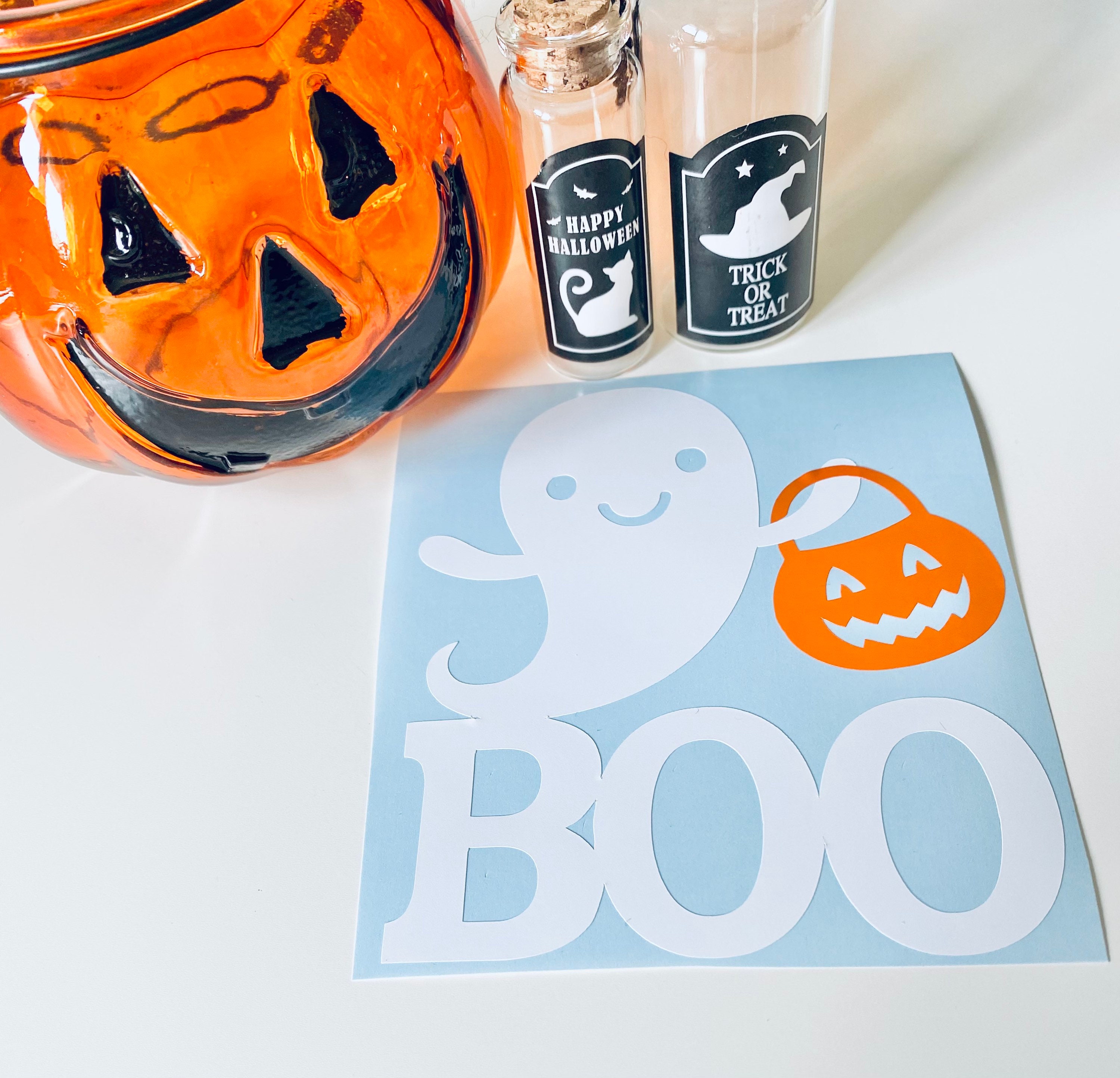 Ghost Halloween vinyl decal sticker ghost window sticker | Etsy