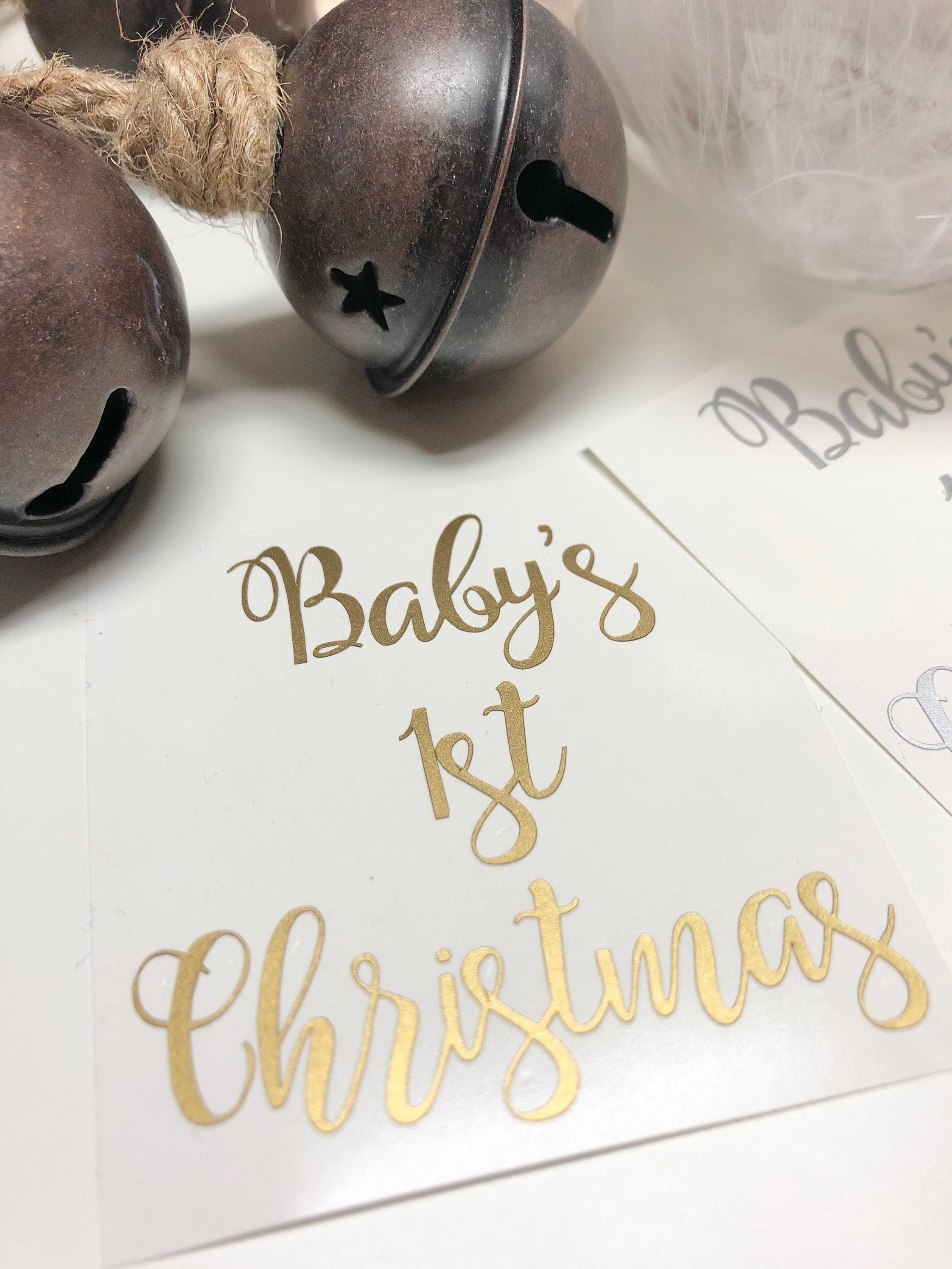 Baby's 1st Christmas Vinyl Decal Sticker Babys First | Etsy UK