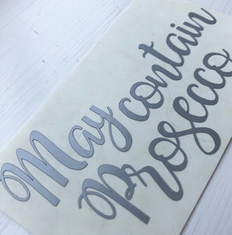 May Contain Prosecco Vinyl Decal Sticker.perfect to Finish off | Etsy UK