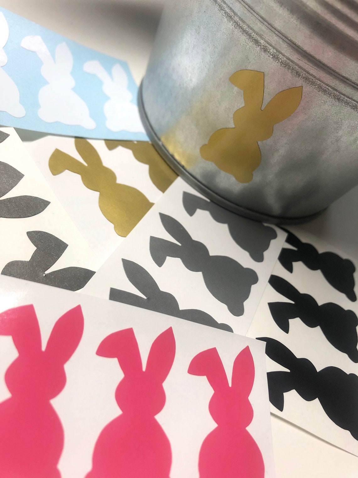 Pack of 6 Rabbit Bunnies Vinyl Decal Sticker Wine Glass Jam - Etsy UK