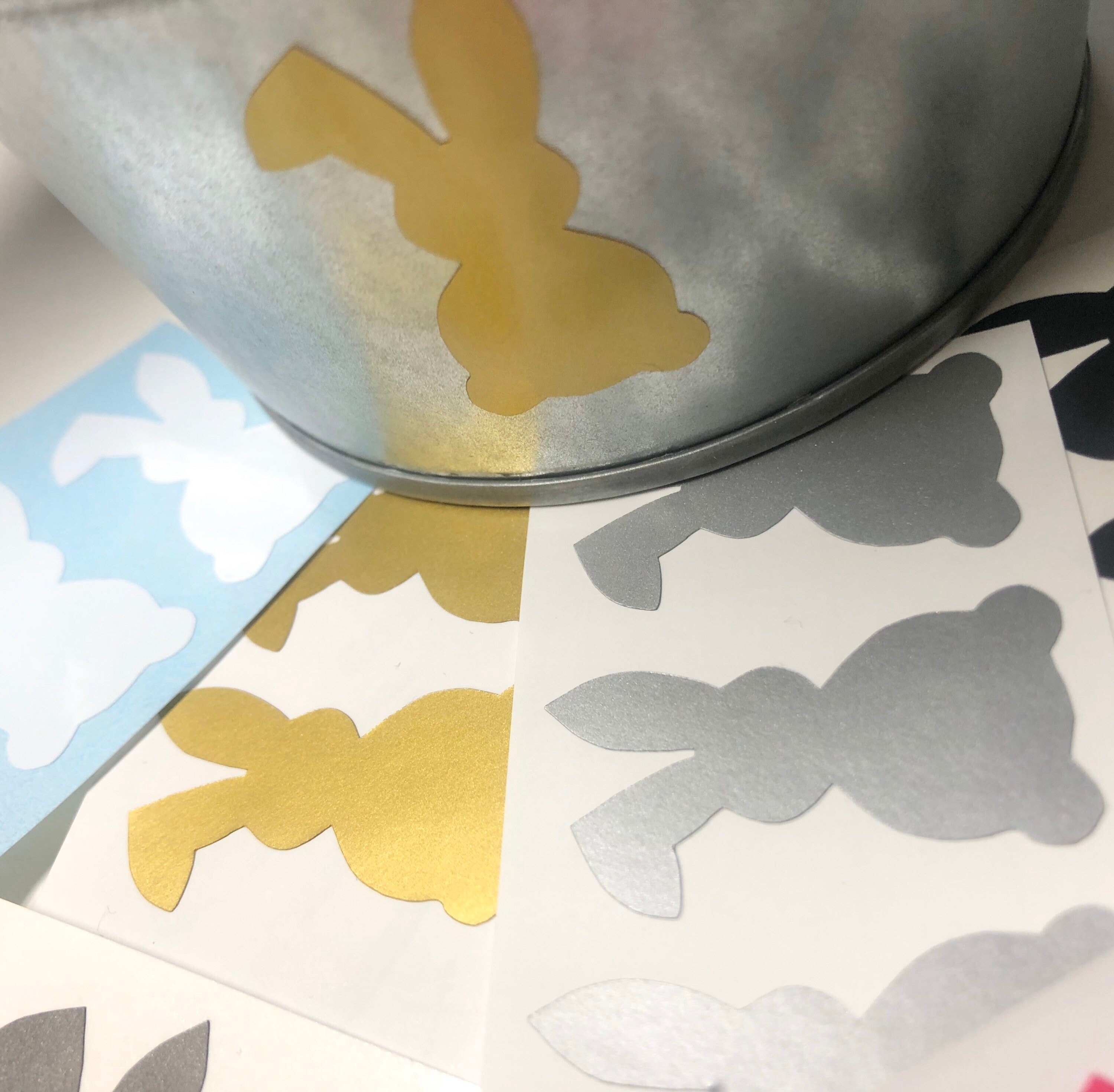 Pack of 6 Rabbit Bunnies Vinyl Decal Sticker Wine Glass Jam - Etsy UK