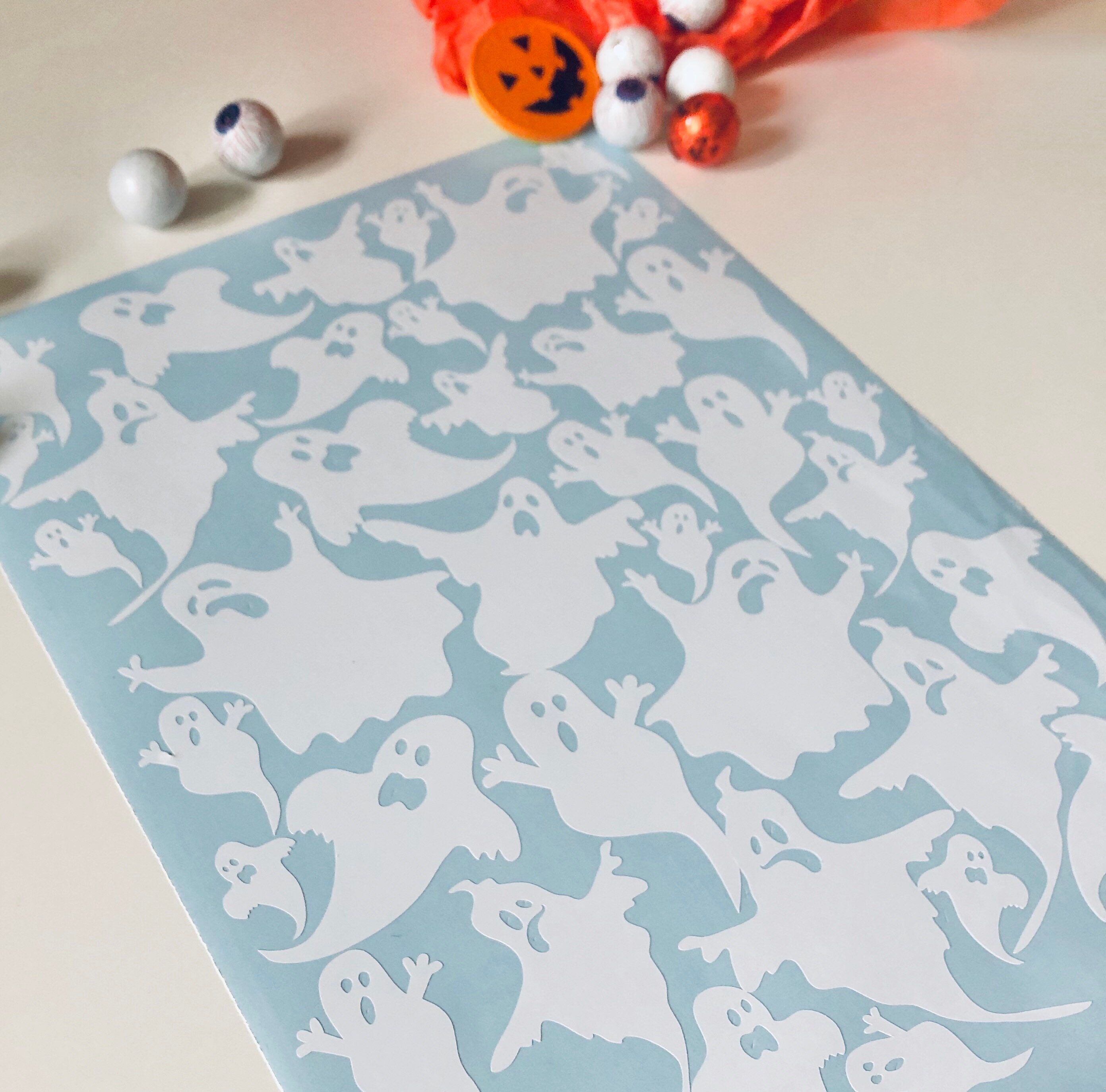 A4 Sheet of Ghost Halloween vinyl decal stickerwindow | Etsy