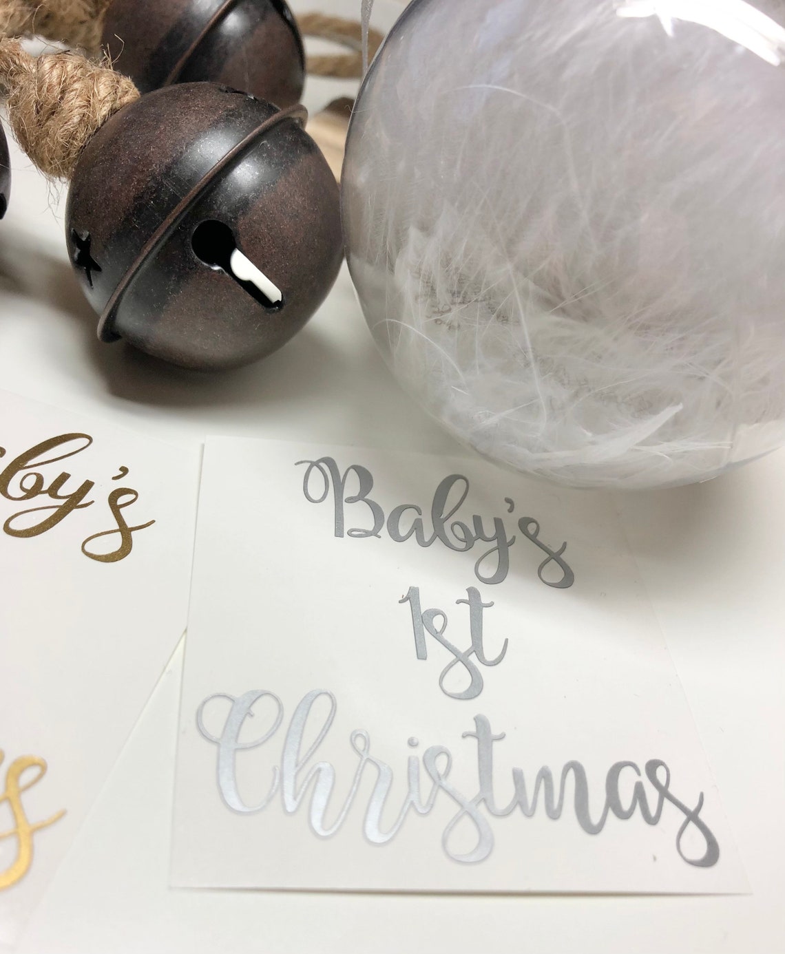 Baby's 1st Christmas Vinyl Decal Sticker Babys First | Etsy UK