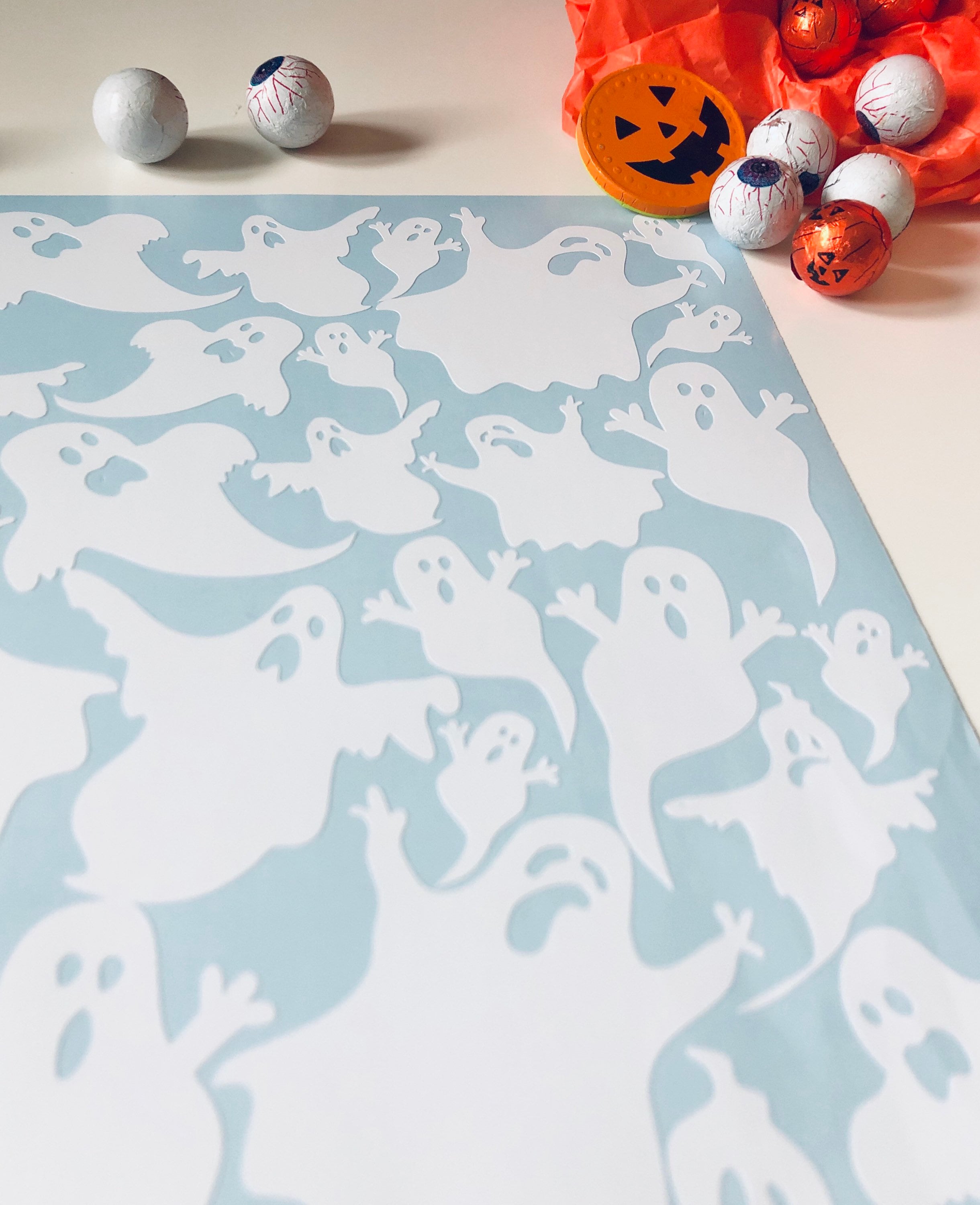 A4 Sheet of Ghost Halloween vinyl decal stickerwindow | Etsy