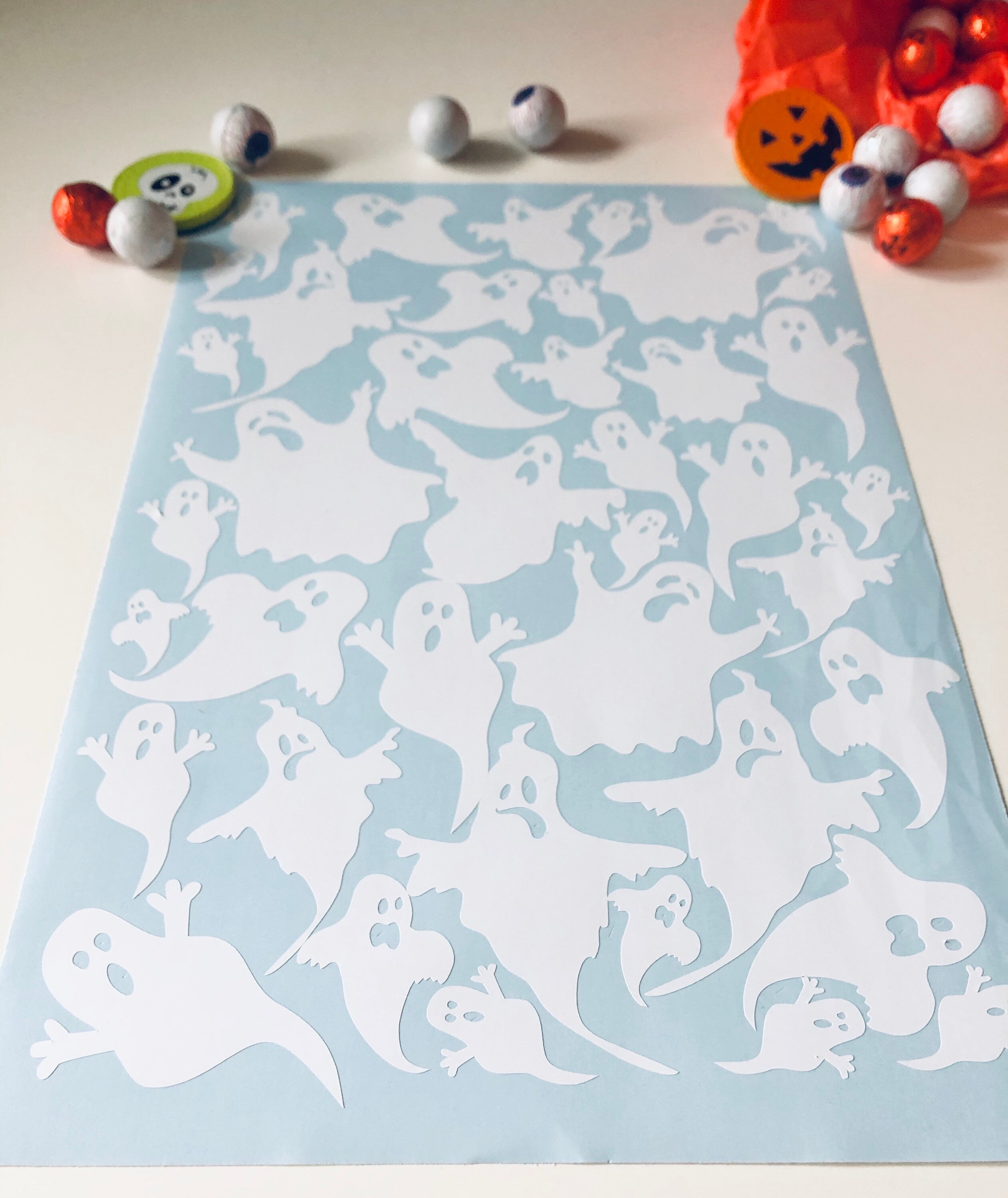 A4 Sheet of Ghost Halloween vinyl decal stickerwindow | Etsy
