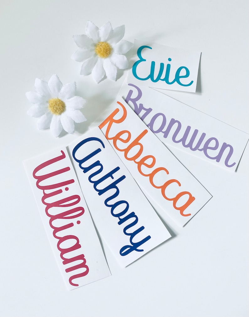Personalised Vinyl Name Decal - Custom Name Tags - Water Bottle ...