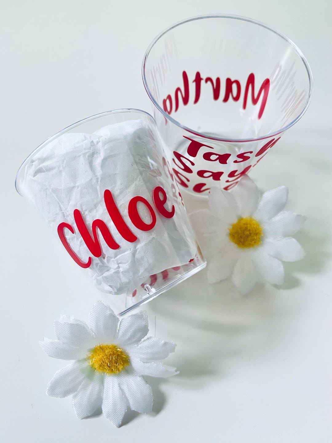 Personalised Birthday Plastic Shot Glass - Custom Double Sided Shot ...