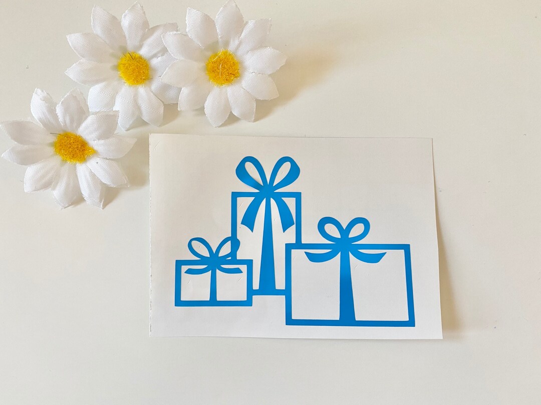 Birthday Present Vinyl Decal Sticker, Birthday Gifts, Birthday Parcels ...