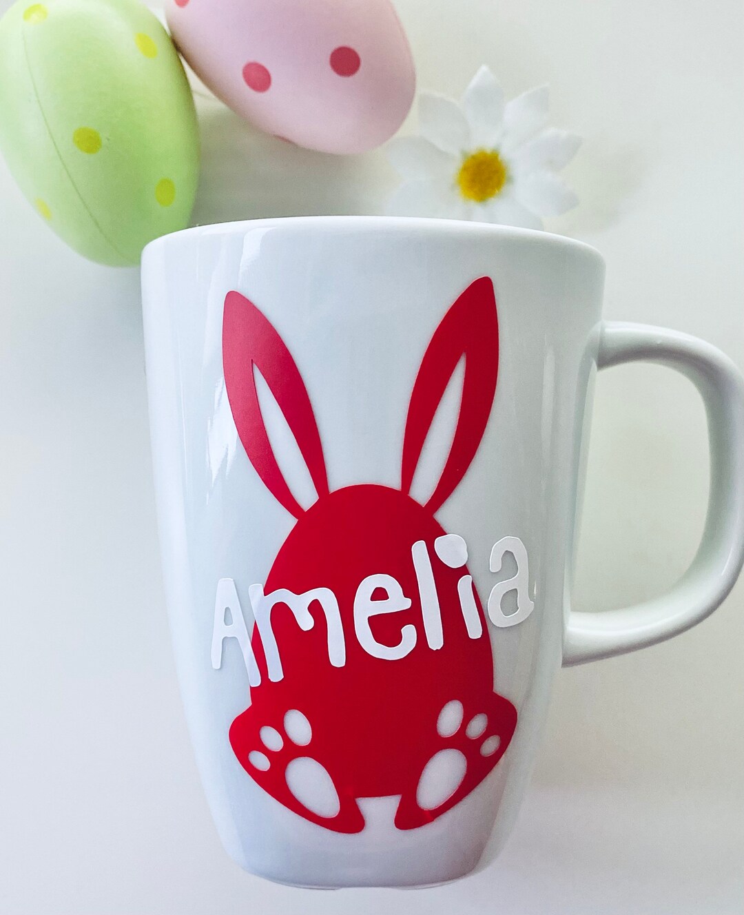 Personalised Easter Bunny Vinyl Decal Sticker, Happy Easter, Window ...