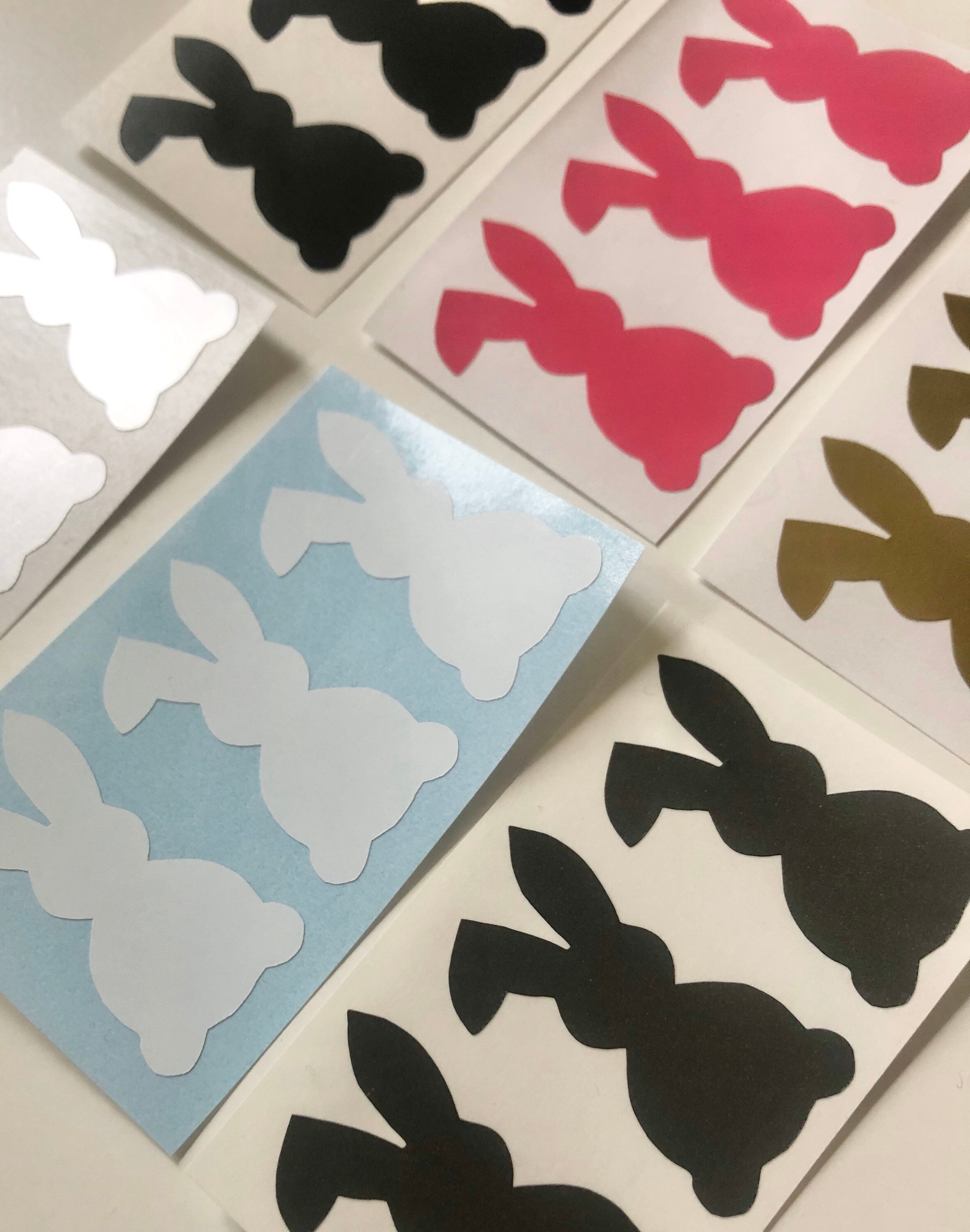 Pack of 6 Rabbit Bunnies Vinyl Decal Sticker Wine Glass Jam - Etsy UK