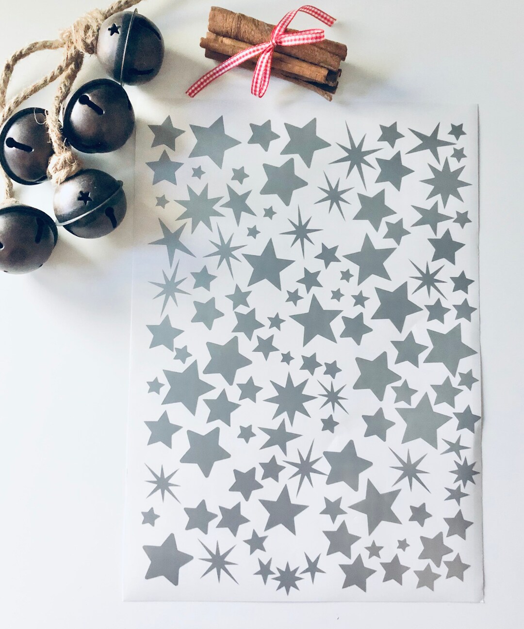 A4 Sheet of Star Christmas Vinyl Decal Sticker,window Stickers,wine ...