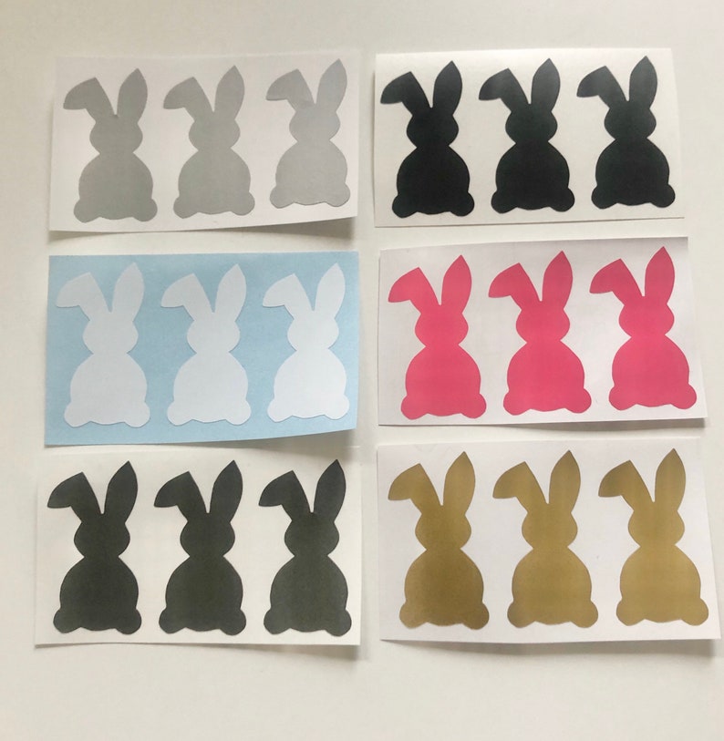 Pack of 6 Rabbit Bunnies Vinyl Decal Sticker Wine Glass Jam - Etsy UK