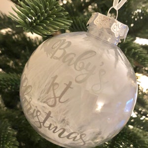 Baby's 1st Christmas Vinyl Decal Sticker, Babys First Christmas Window ...