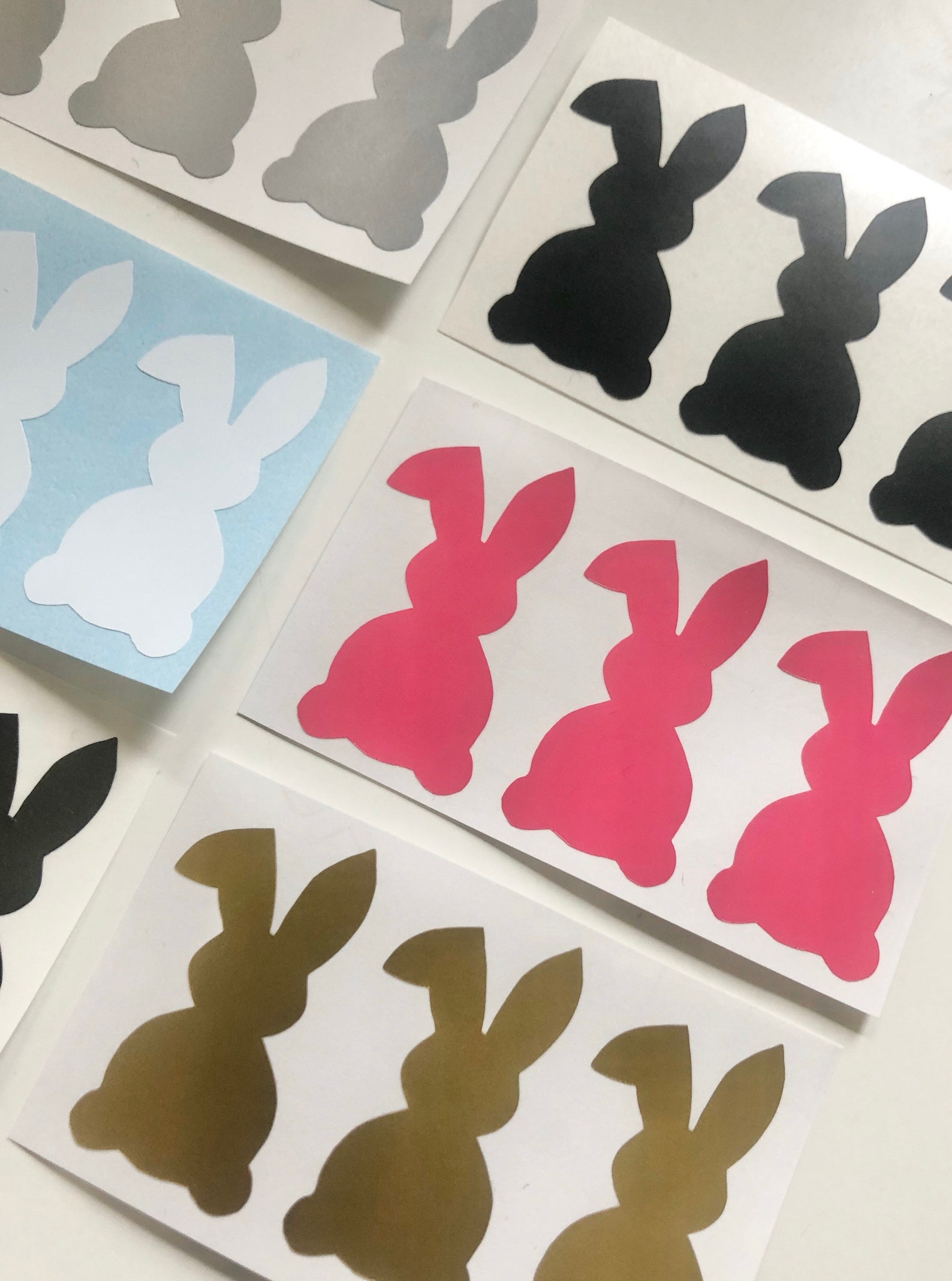 Pack of 6 Rabbit Bunnies Vinyl Decal Sticker Wine Glass Jam - Etsy UK