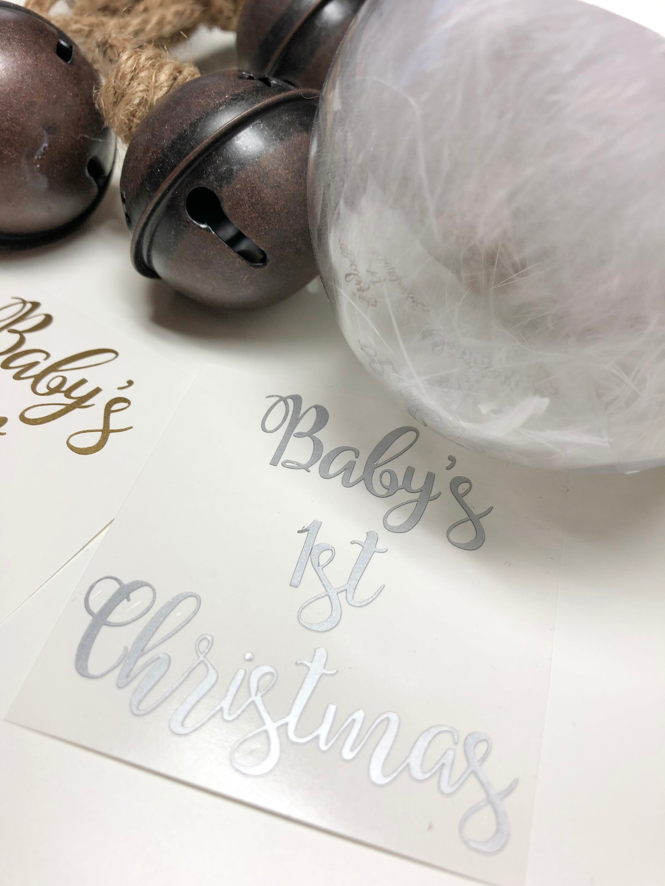 Baby's 1st Christmas Vinyl Decal Sticker Babys First | Etsy UK