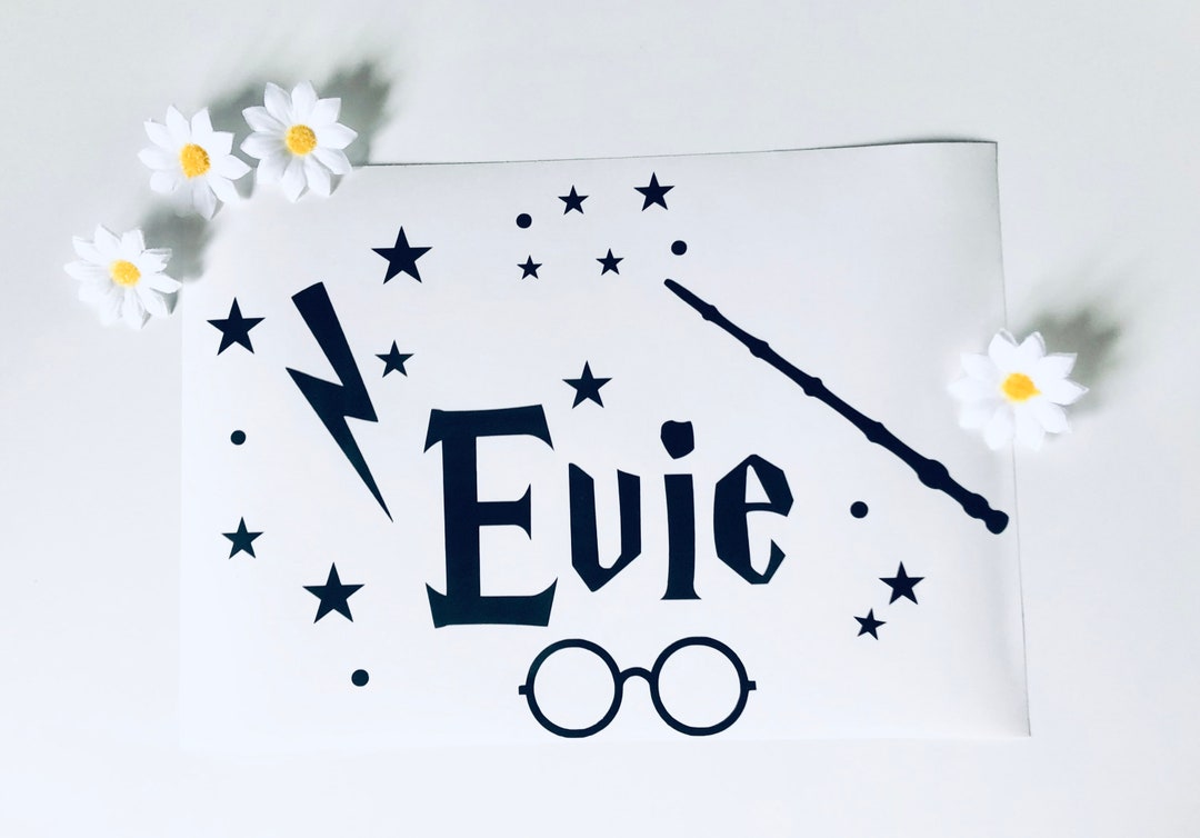 Large Personalised Wizard Wall Door Vinyl Decal Sticker, Wizard Witch ...