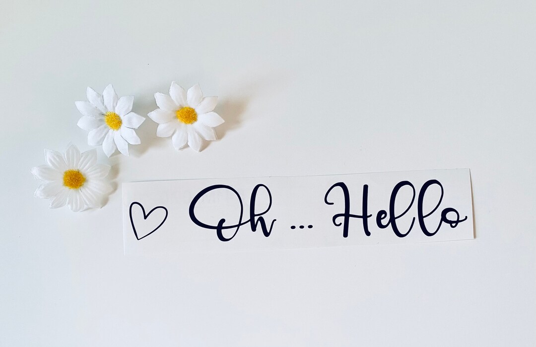 Oh Hello Vinyl Decal Sticker Letterbox Vinyl Decal Postbox - Etsy