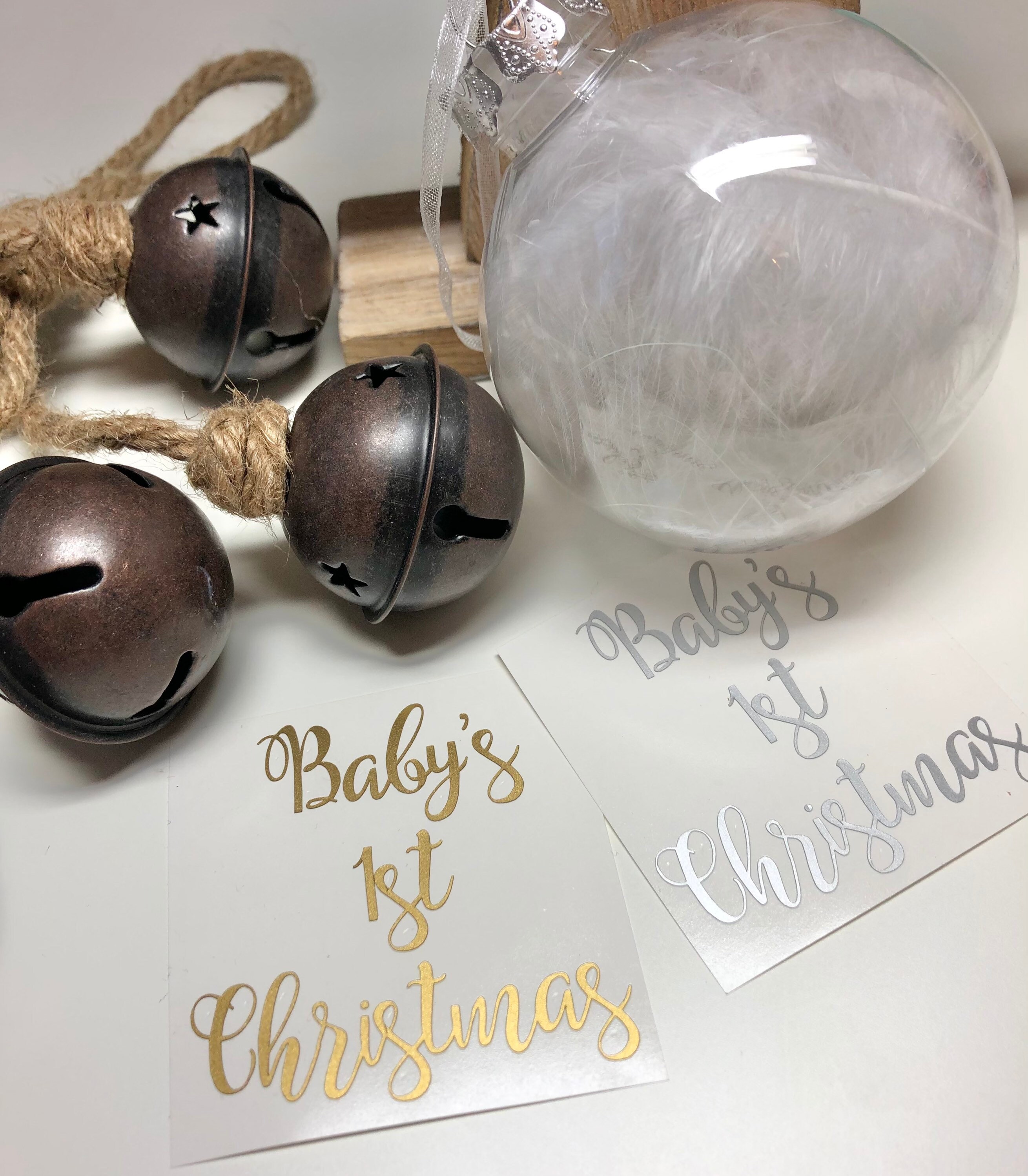 Baby's 1st Christmas Vinyl Decal Sticker Babys First - Etsy UK