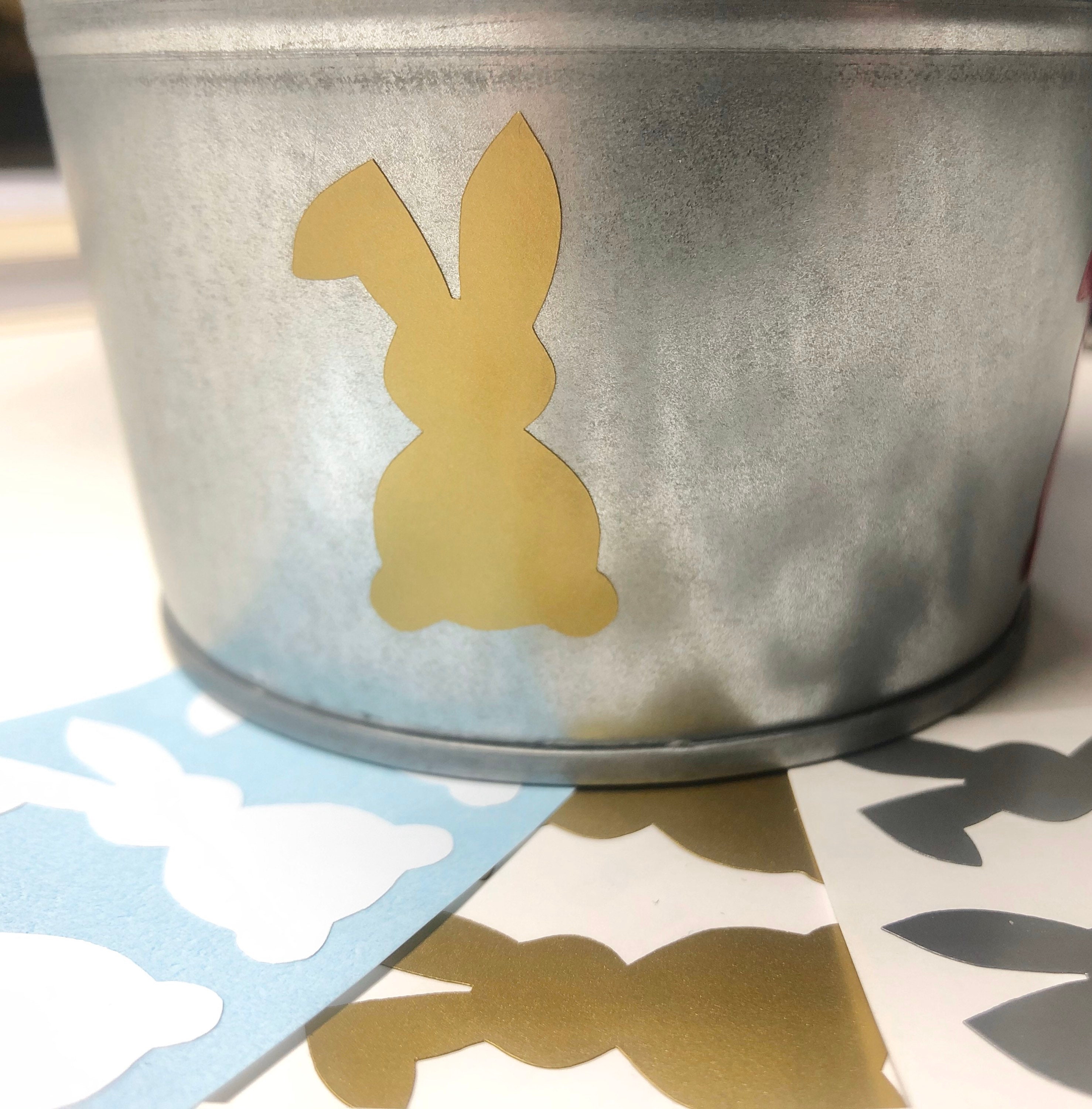 Pack of 6 rabbit bunnies vinyl decal sticker wine glass jam | Etsy