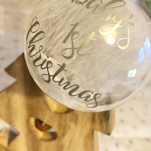 Baby's 1st Christmas Vinyl Decal Sticker, Babys First Christmas Window ...