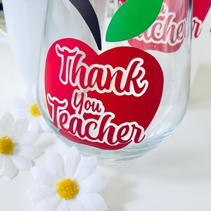 Thank You Teacher Apple Vinyl Decals End of Term Gifts Teacher Gifts ...