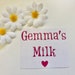 Personalised Milk Vinyl Decal STICKER ONLY Slimming World Weight ...