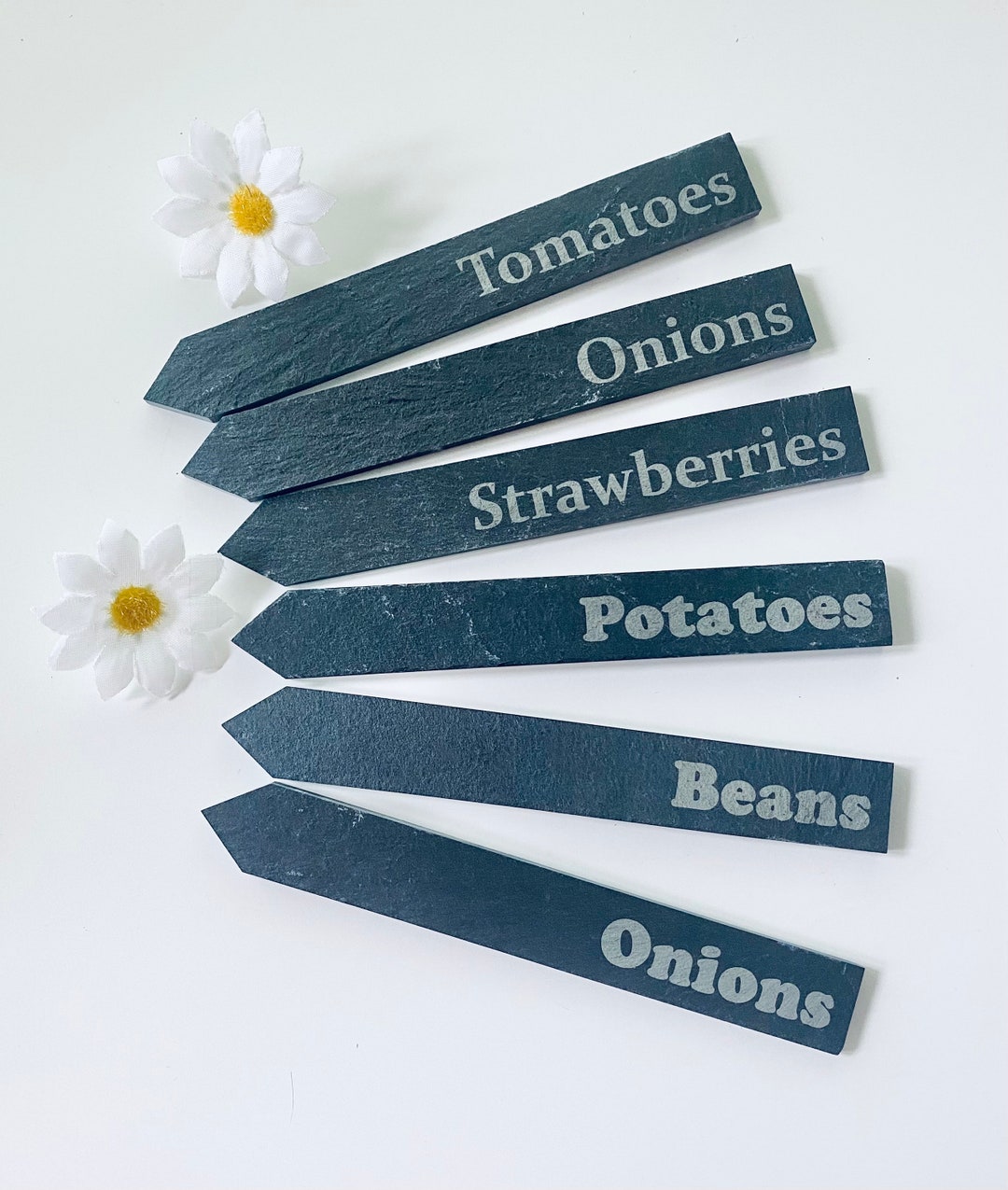 Slate Plant Markers - Individual Personalised Slate Plant Sign - Slate ...