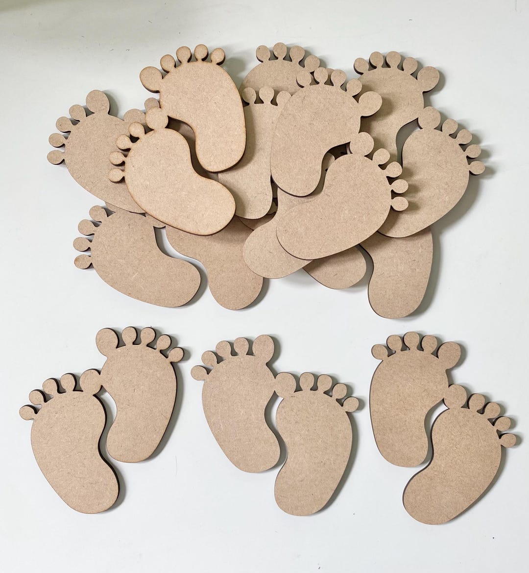 MDF Baby Feet Cutouts: 10cm Laser Cut Craft Shapes - Etsy.de