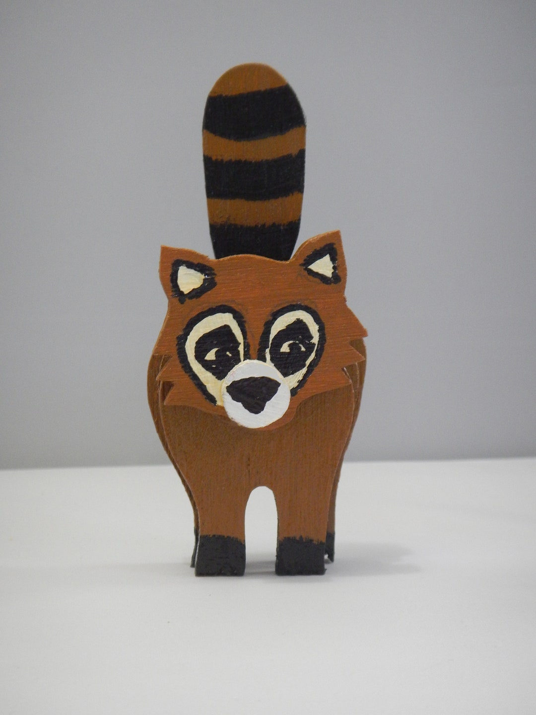 Wooden Raccoon - Etsy