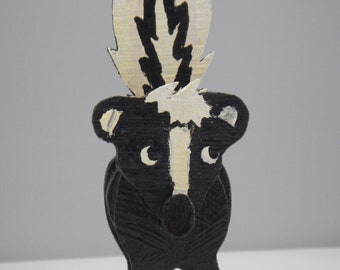 Skunk Woodland Animal Puzzle Wooden Toy Hand Cut With Scroll Saw ...