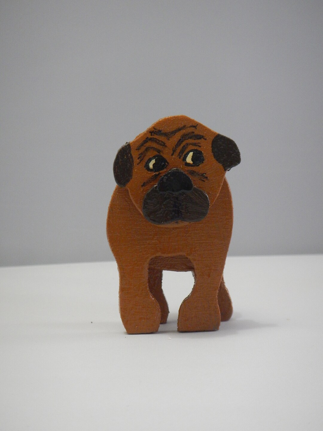 Wooden Pug - Etsy