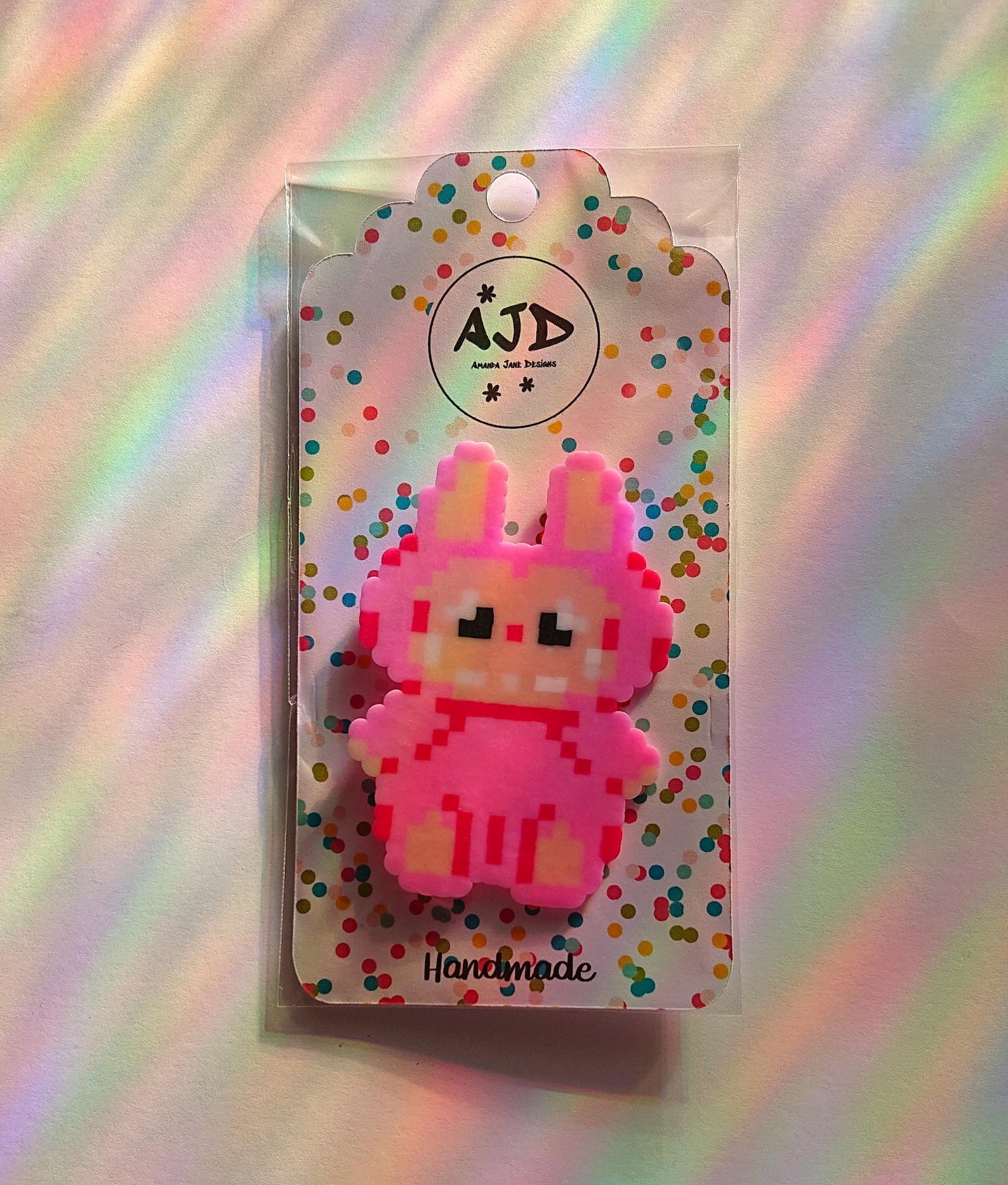 Labubu Inspired Badges, Perler/hama/fuse Bead Pins, Bag Accessory ...