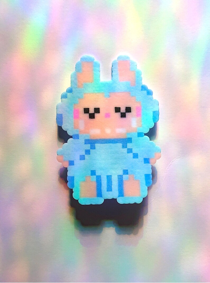 Labubu Inspired Badges, Perler/hama/fuse Bead Pins, Bag Accessory ...