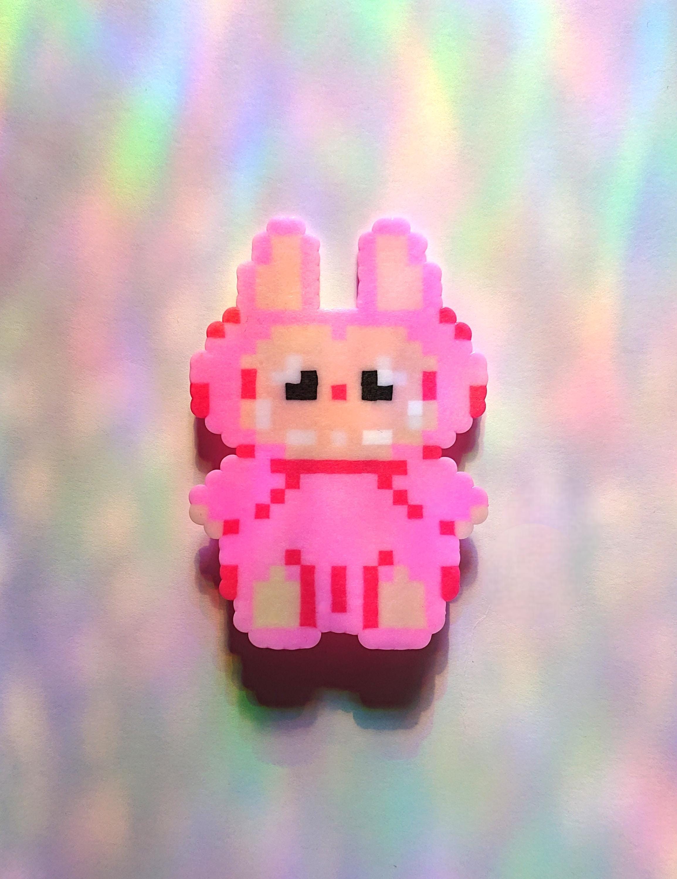 Labubu Inspired Badges, Perler/hama/fuse Bead Pins, Bag Accessory ...